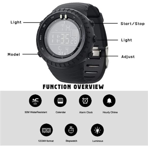 Accessories | Mens Digital Sports Watch Waterproof Tactical Watch With ...